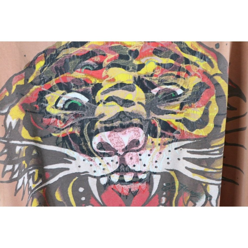 Vintage Don Ed Hardy Distressed Tattoo Tiger Spell Ou… - Gem